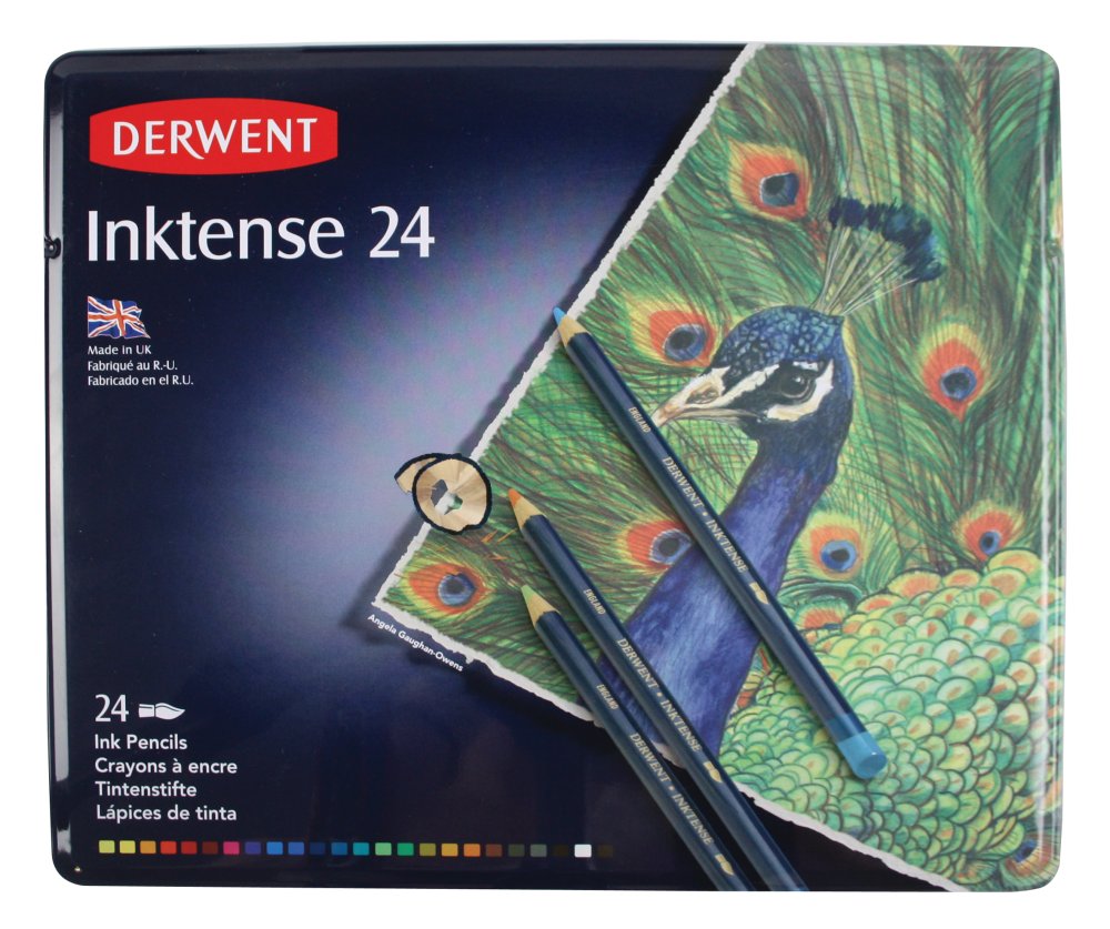 htconline.in| Derwent Inktense Pencils - Set of 24 (Tin Pack)