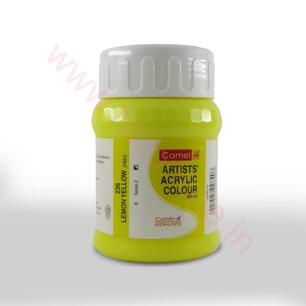 htconline.in| Camlin Artist Acrylic Colour 500ml SR2 Lemon Yellow ...