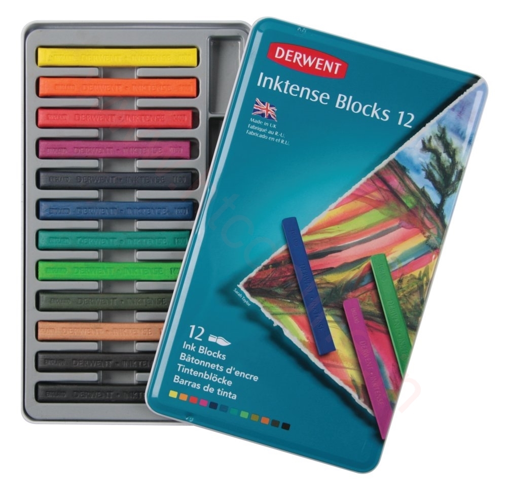 htconline.in| Derwent Inktense Blocks - Tin of 12