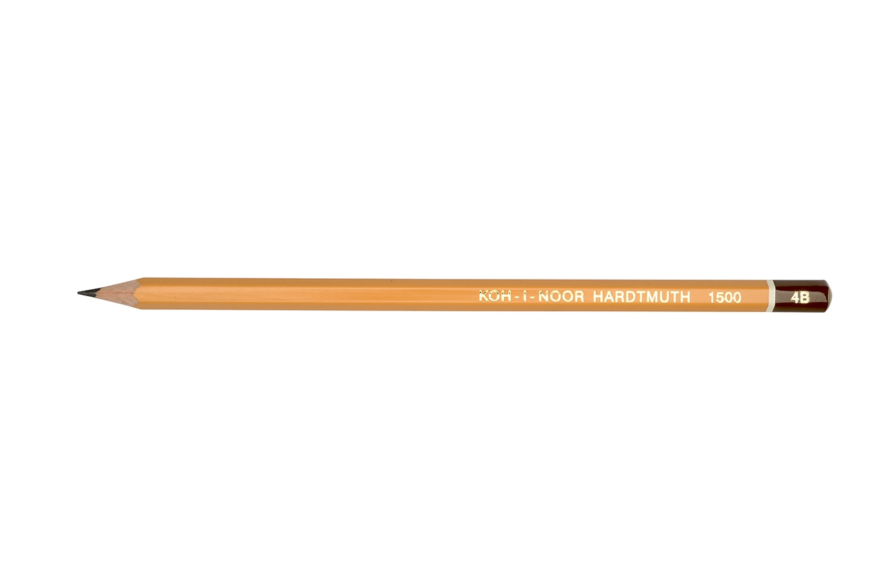 htconline.in| KOH-I-NOOR Yellow Graphite Pencil 1500/4B - htconline.in