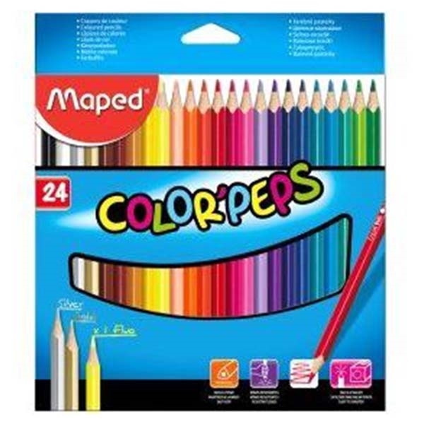 htconline.in| Maped Color'Peps Colour pencil Set of 24| Students Colour ...