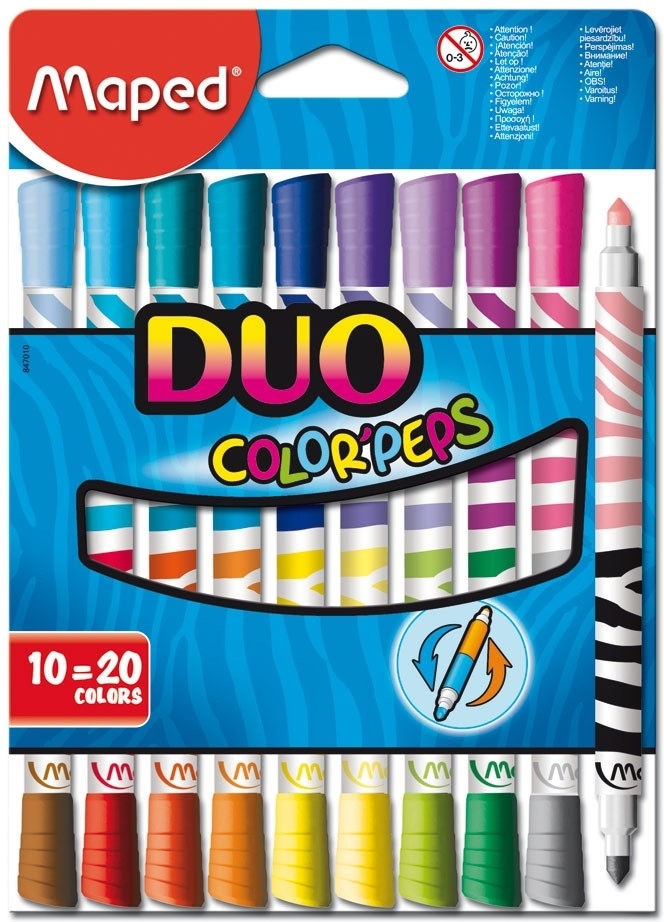 htconline.in| Maped Color'Peps - Duo Pen Set of 10 (20 Colours)