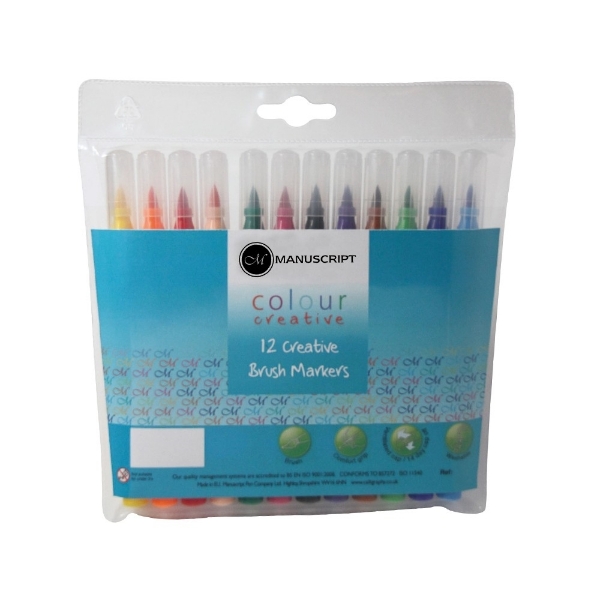 htconline.in| Manuscript Colour Creative Brush Markers Set of 12