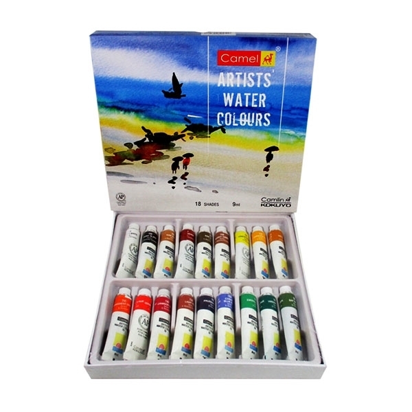 htconline.in| Camlin Artist Water Colours Set 9mlx18 shades - htconline.in