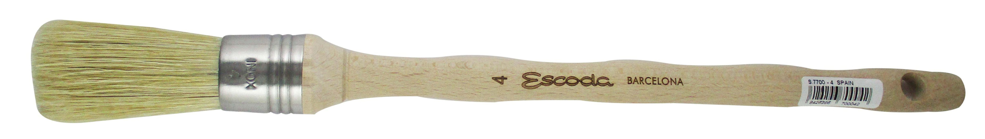 htconline.in| Escoda SR-7700 Natural ROUND SQUARE Edge PAINT BRUSH No:4