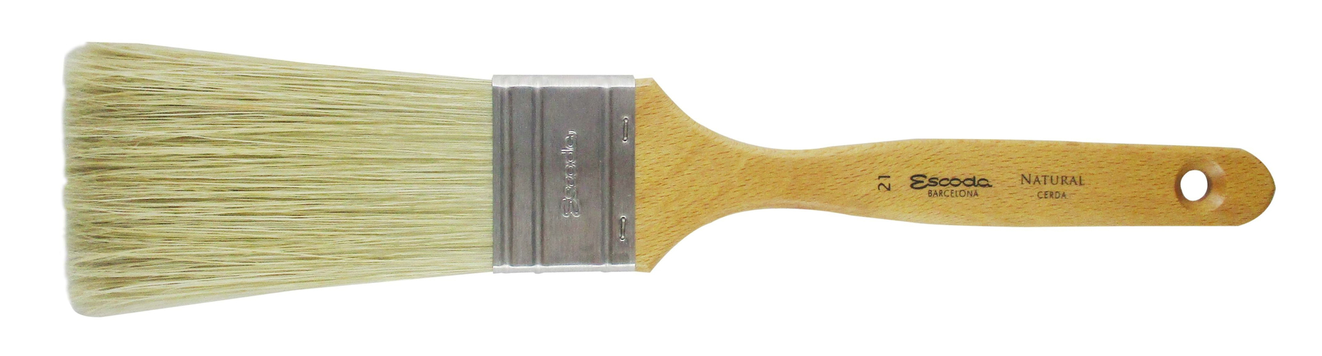 htconline.in| Escoda SR-8155 Natural PIPE OVER-GRAINER FLAT BRUSH No:21