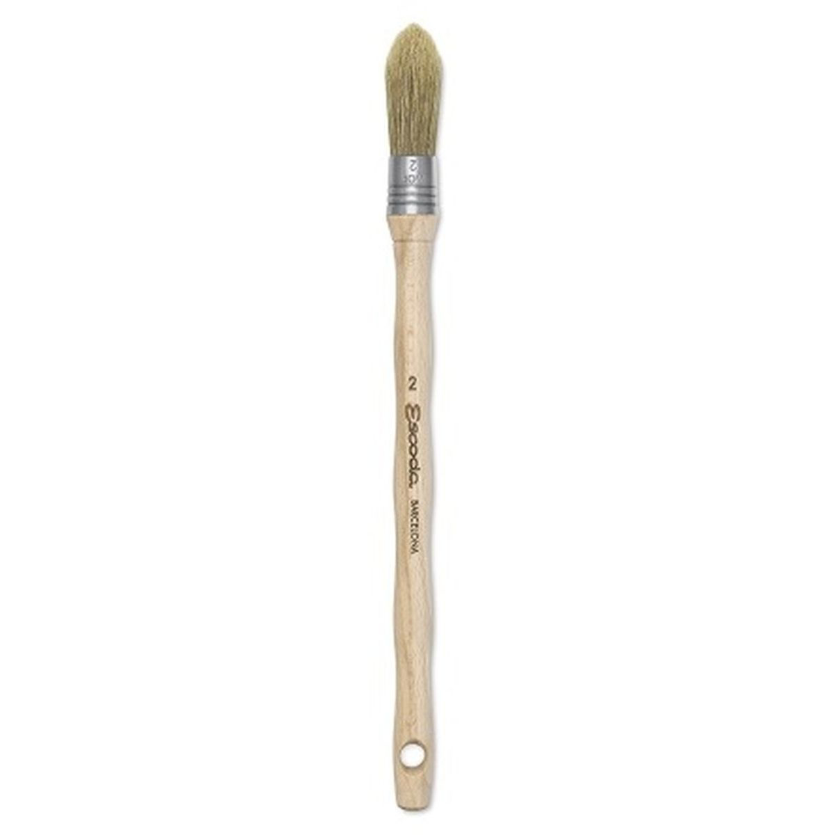 htconline.in| Escoda SR-7600 Natural OLIVE PAINT BRUSH No:2 (Round Oval)