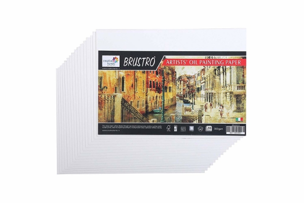 htconline.in| Brustro Artists' Oil Painting Paper 300gsm A4 (8 Sheets ...