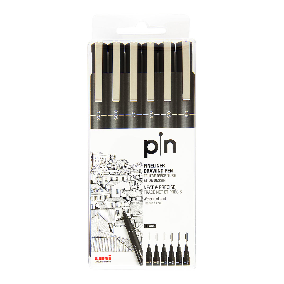 htconline.in| Uni Pin Fineliner Drawing Pen Set of 6
