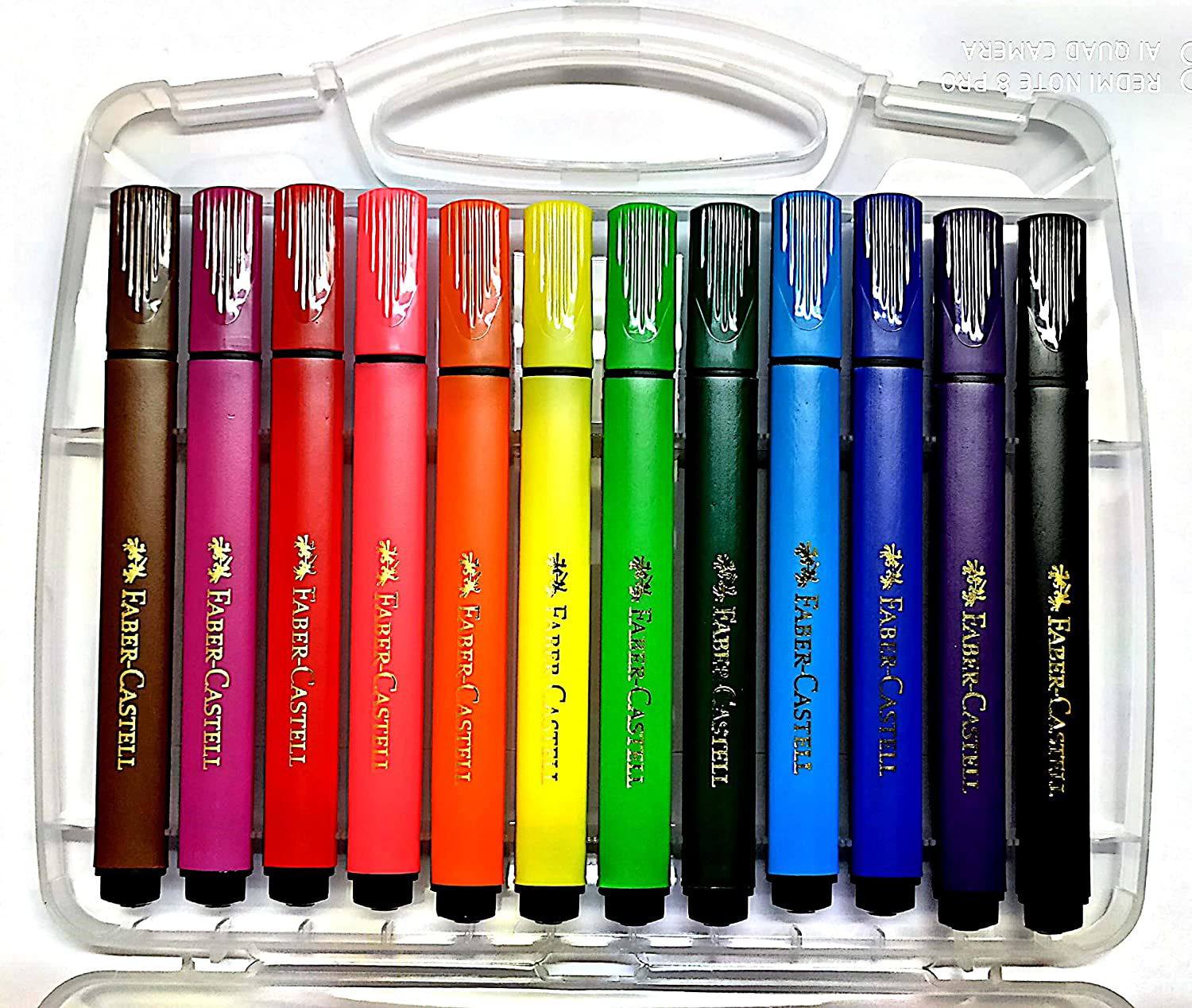 htconline.in| Faber Castell Jumbo Fibre-Tip- 12 Colour Markers set