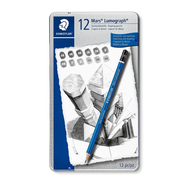htconline.in| Staedtler Mars Lumograph Drawing Pencil Set Of 12 - htconline.in
