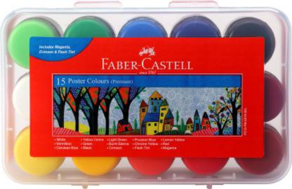 htconline.in| Faber Castell Poster Colour - Set of 15 (10ml)