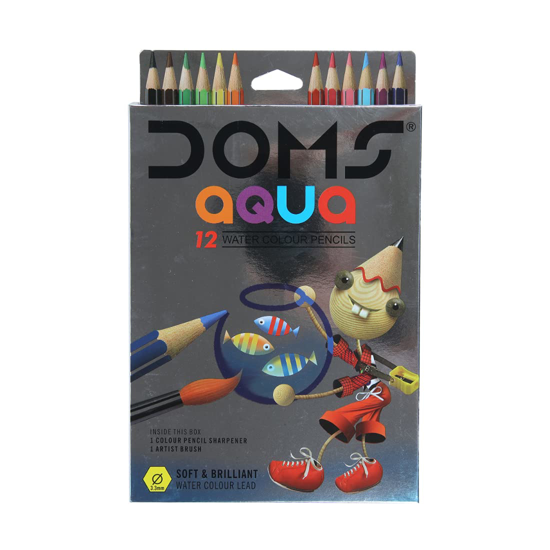 htconline.in| Doms Aqua Water Colour Pencil Set Of 12 - htconline.in