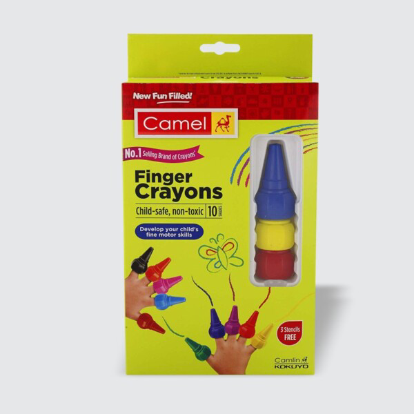 htconline.in| Camlin Finger Crayons Set 10 - htconline.in