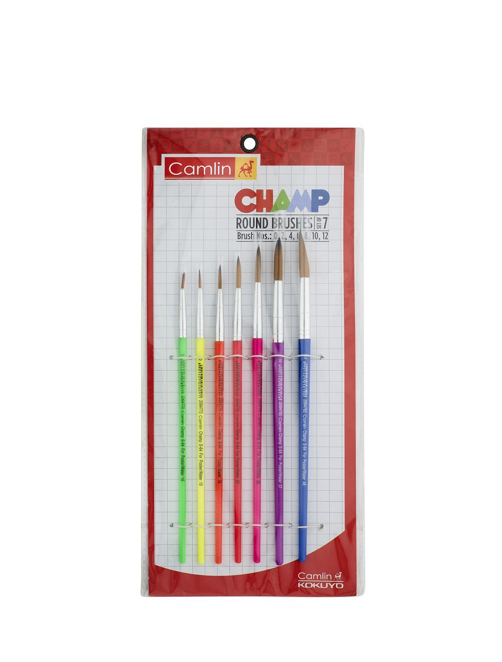 htconline.in| Camlin Champ Round Brush SR 64 Set Of 7 - htconline.in