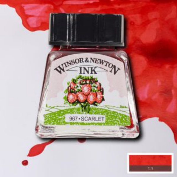 htconline.in| Winsor & Newton Drawing Ink Scarlet - htconline.in