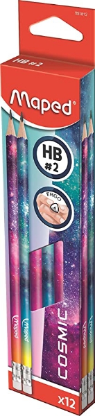 htconline.in| Maped- Graphite Pencils HB Cosmic Teens Set of 12