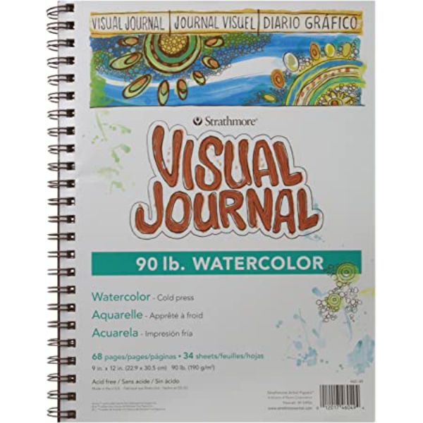 htconline.in| Strathmore Visual Journal 90lb Watercolor 34 sheets - 9 x ...