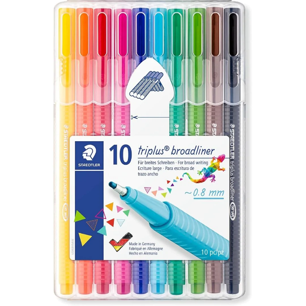 htconline.in| Staedtler Triplus Broadliner Pen - Pack of 10 (0.8mm)