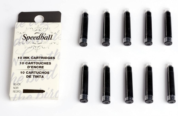htconline.in| Speedball Fountain Pen Ink Cartridges - Black
