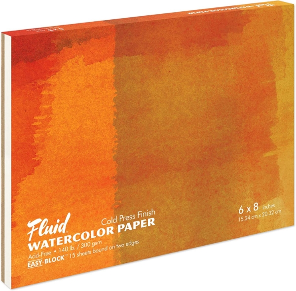 htconline.in| Speedball Fluid Cold Press Watercolour Block - 300gsm 6x8"