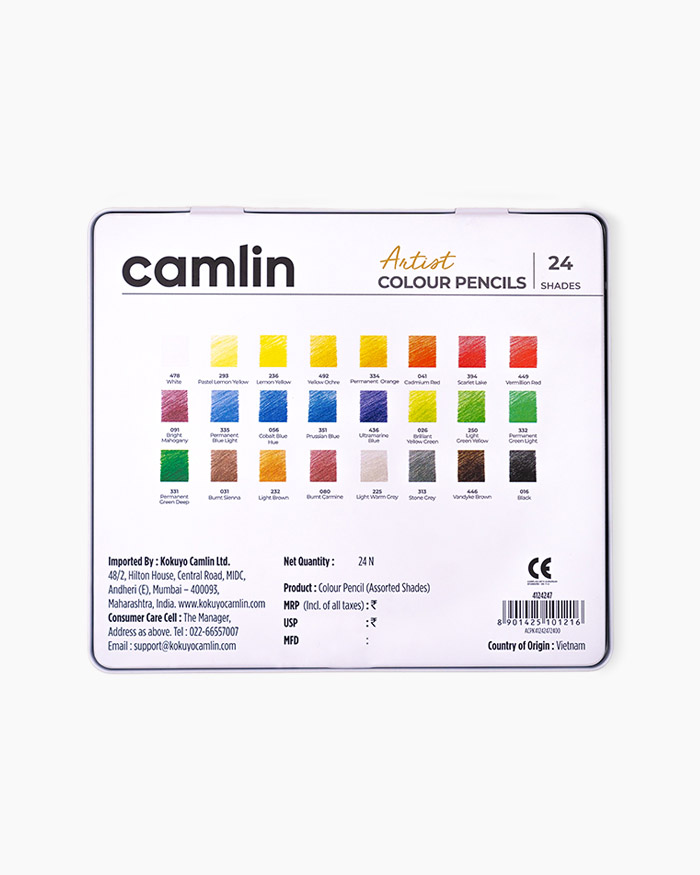 htconline.in| Camlin Artist Colour Pencils 24 Shades - htconline.in