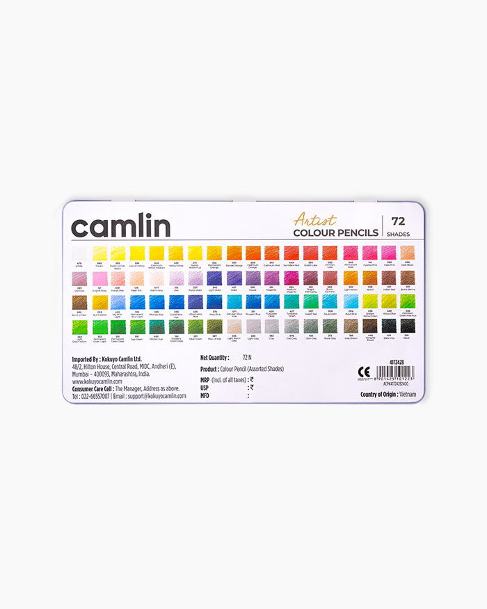 htconline.in| Camlin Artist Colour Pencils 72 Shades - htconline.in